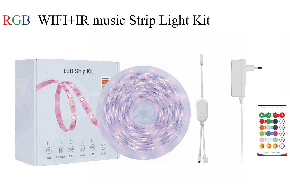 How do you connect RGB LED strip lights, power and RGB IR controller ...